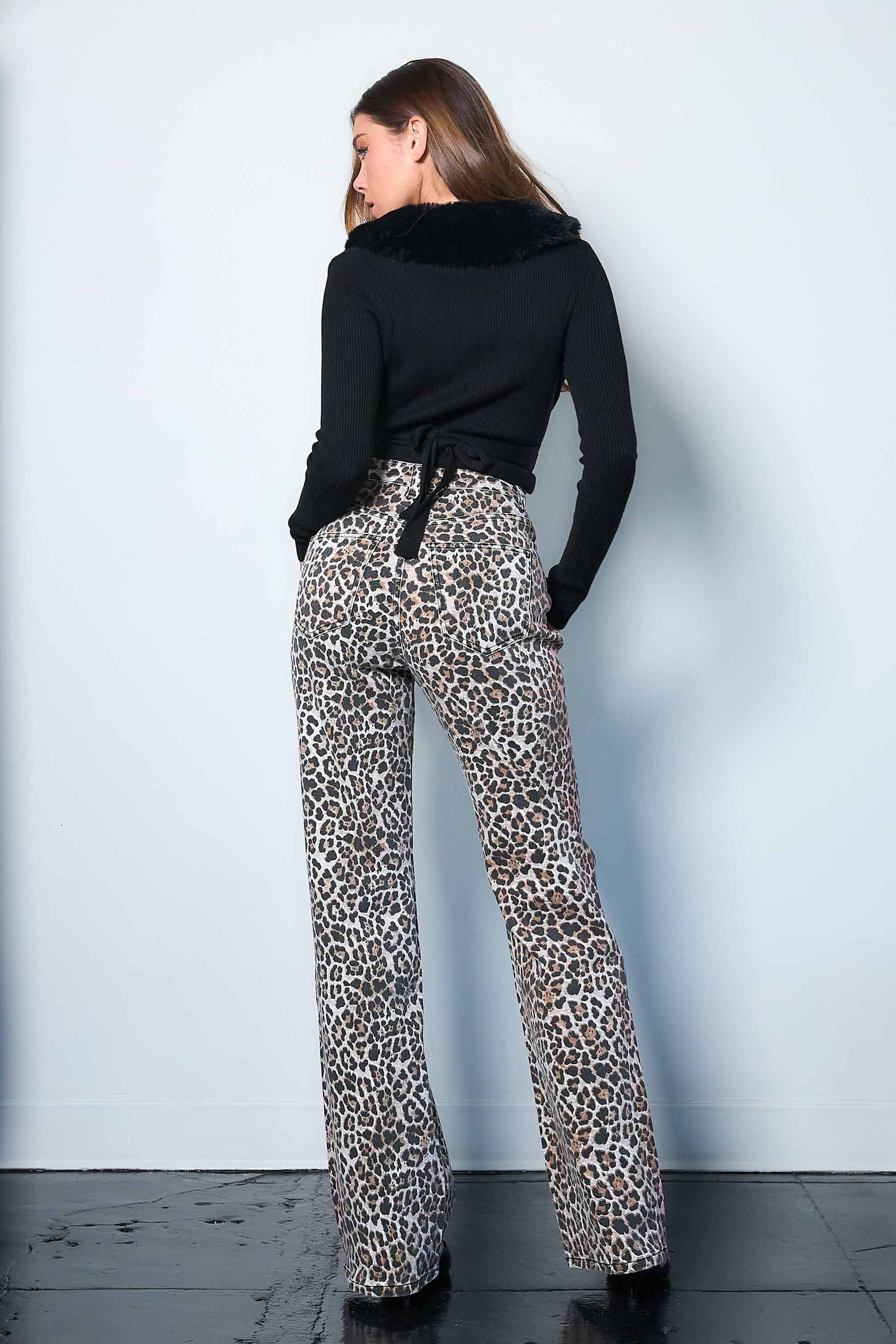 Leopard Wide Leg Jeans – Vibrant miu Leopard Wide Leg Jeans – Vibrant miu
