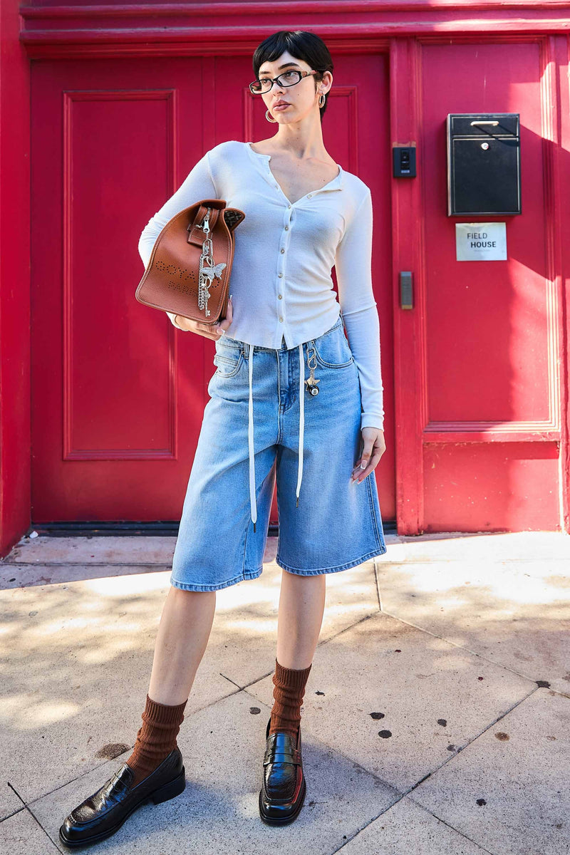 Jorts With Drawstring – Vibrant miu