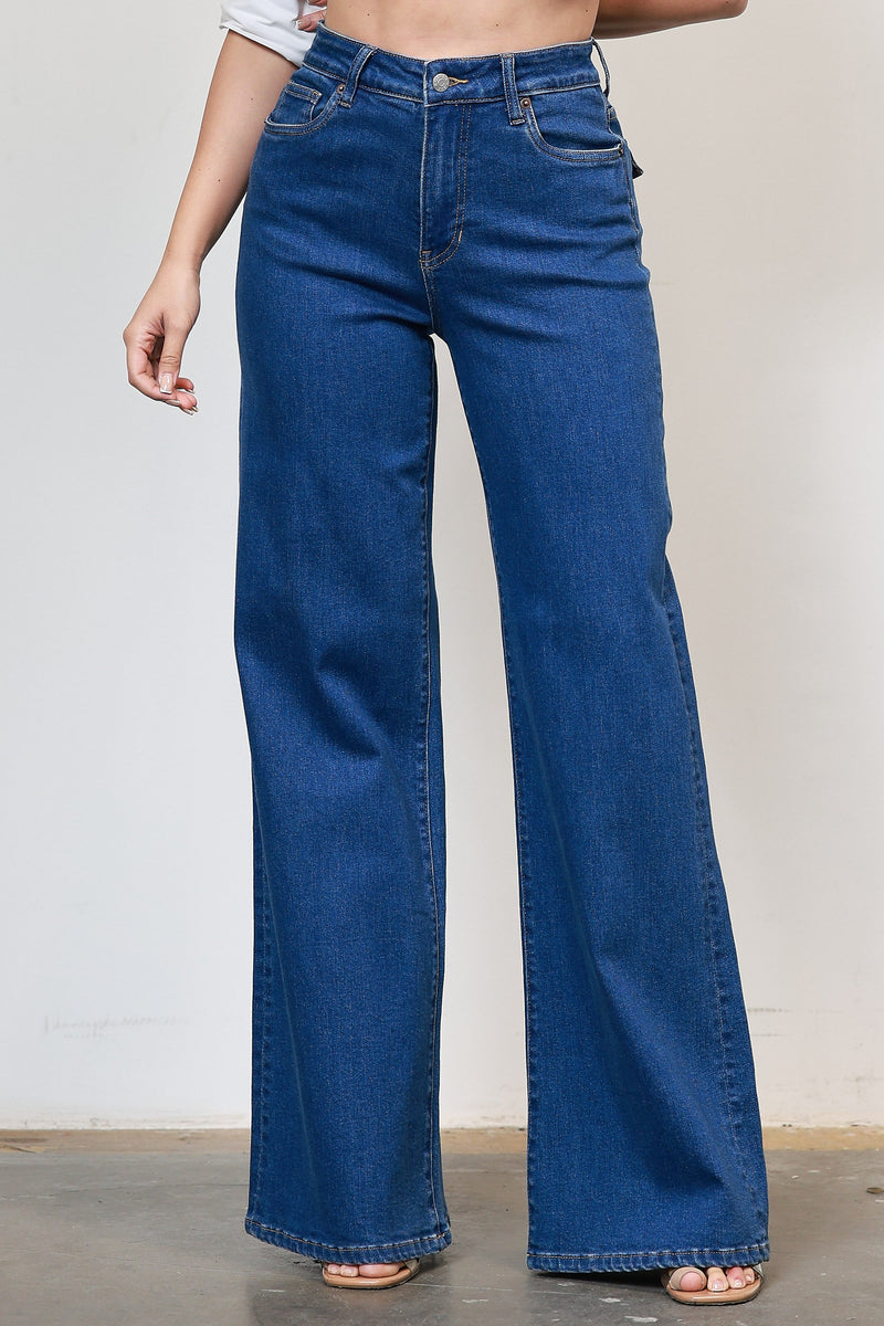 [XPT608] Back Flap Pocket Straight Jeans – Vibrant miu