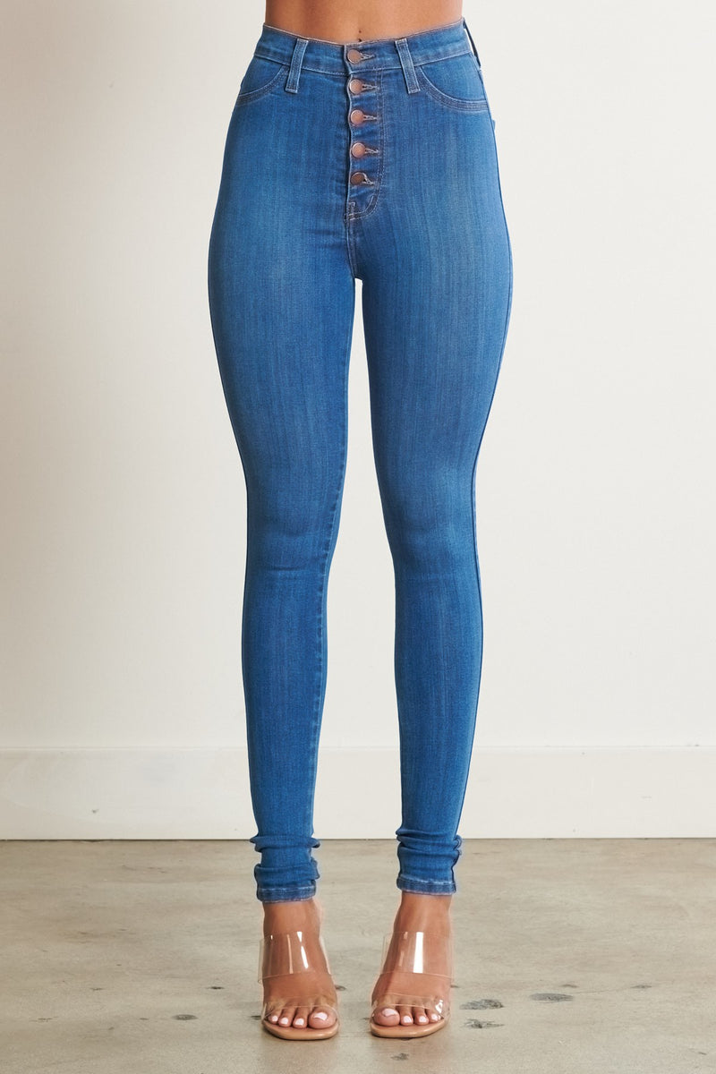 [P1114] Nora Button Up Jeans – Vibrant miu